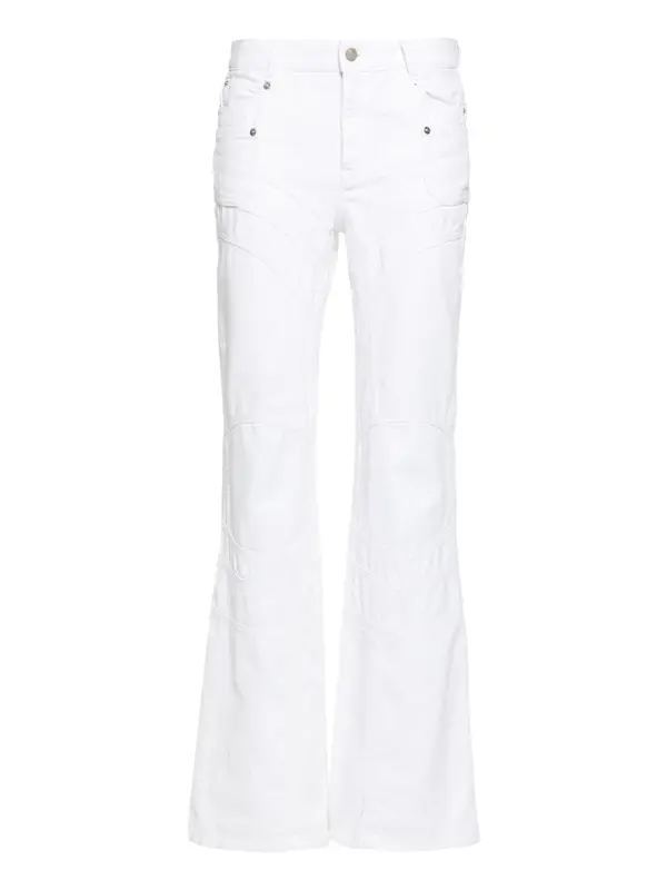 Zadig&Voltaire Elvira Mid-rise Flared Jeans - White