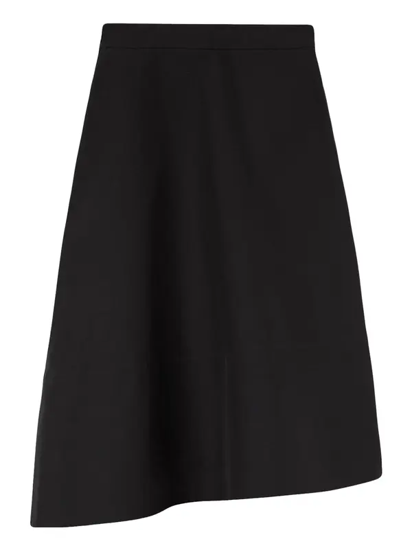 JIL SANDER Asymmetric Midi Skirt - Black