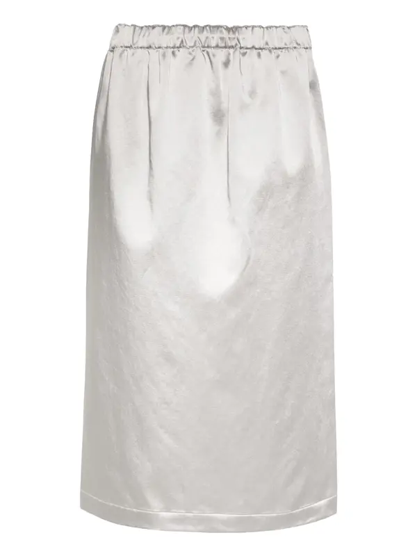 Fabiana Filippi Duchesse Satin Skirt - Silver