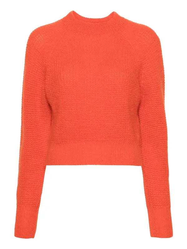 Fabiana Filippi Mock-neck Waffle-knit Jumper - Orange