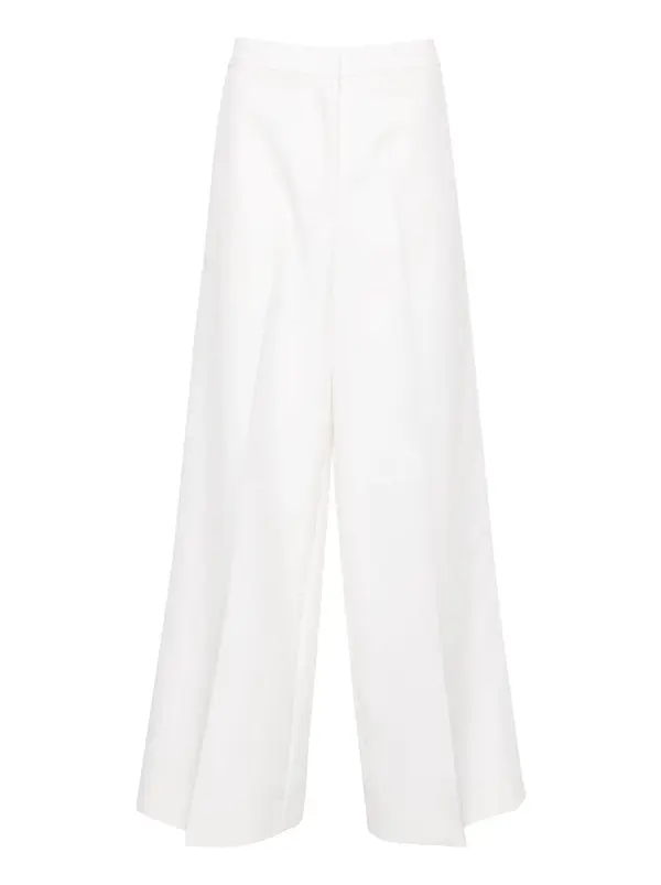 Fabiana Filippi High-waisted Wide-leg Trousers - White
