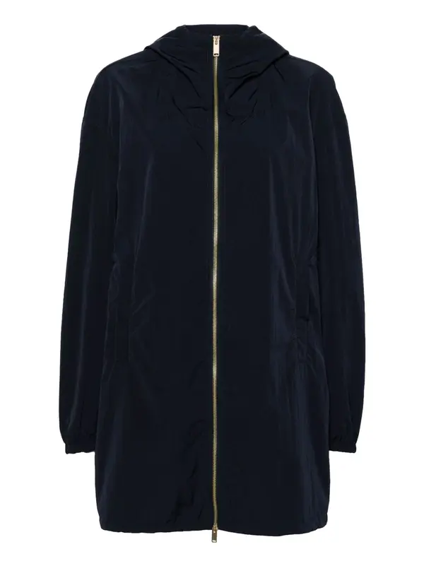 Fabiana Filippi Crinkled Hooded Parka Coat - Blue