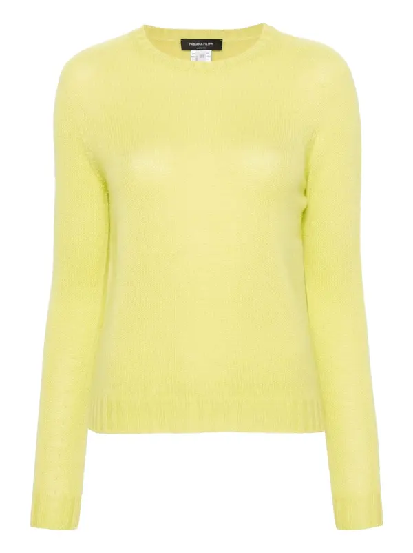 Fabiana Filippi Crew-neck Cashmere Jumper - Yellow