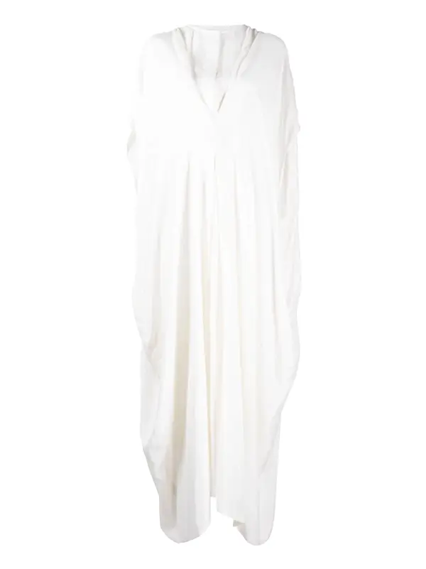 BAMBAH Draped Kaftan Dress - White