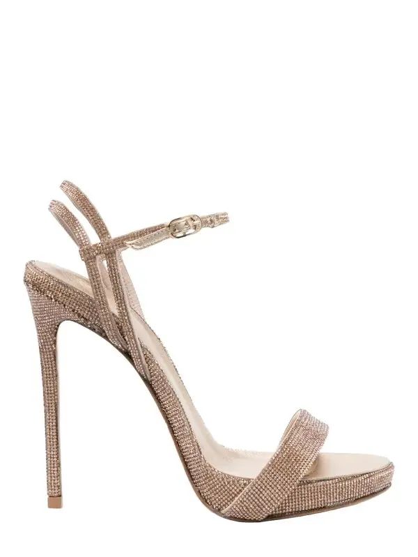 LE SILLA Gwen 120mm Crystal-embellished Sandals - Gold