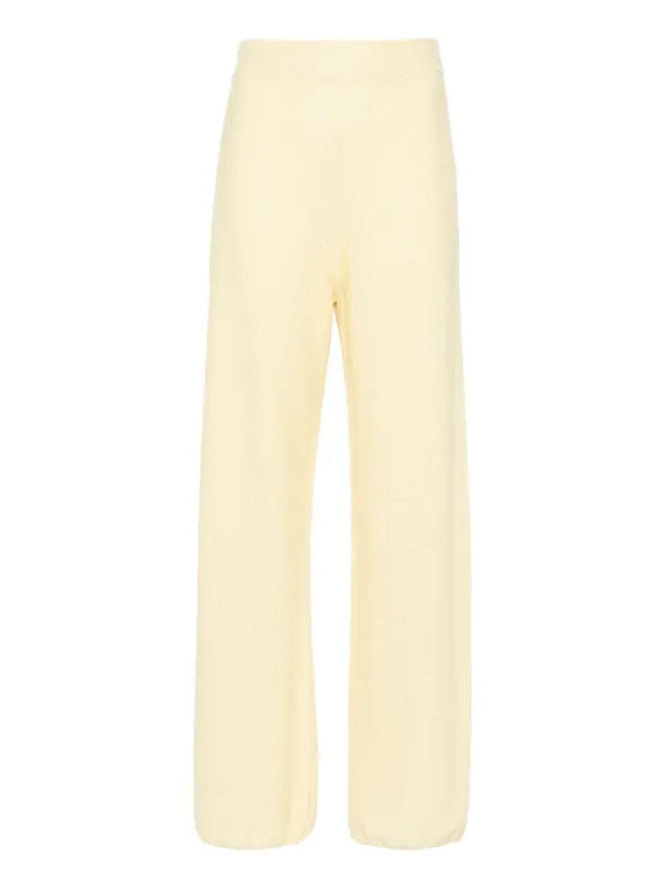 Fabiana Filippi Sequin-embellished Knit Trousers - Yellow