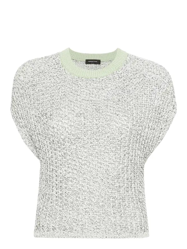 Fabiana Filippi Open-knit Sleeveless Sweater - White