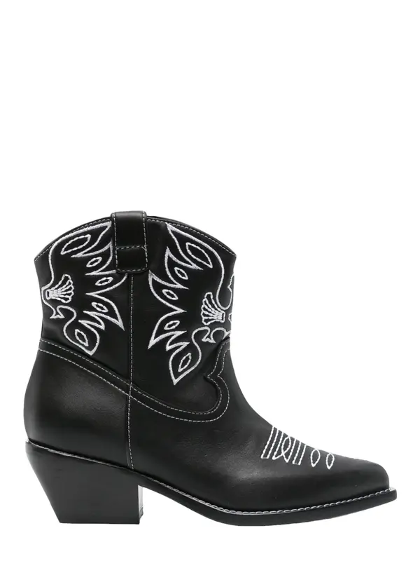 LE SILLA Christine 70mm Leather Boots - Black