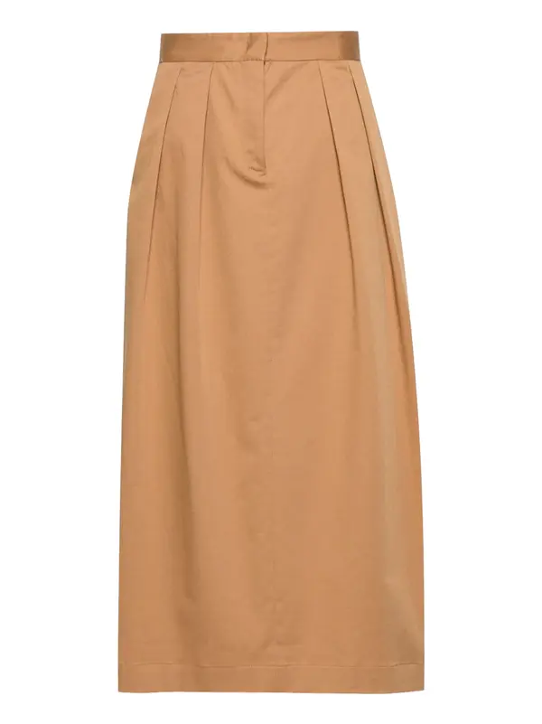 Fabiana Filippi Pleat-detailing Maxi Skirt - Brown