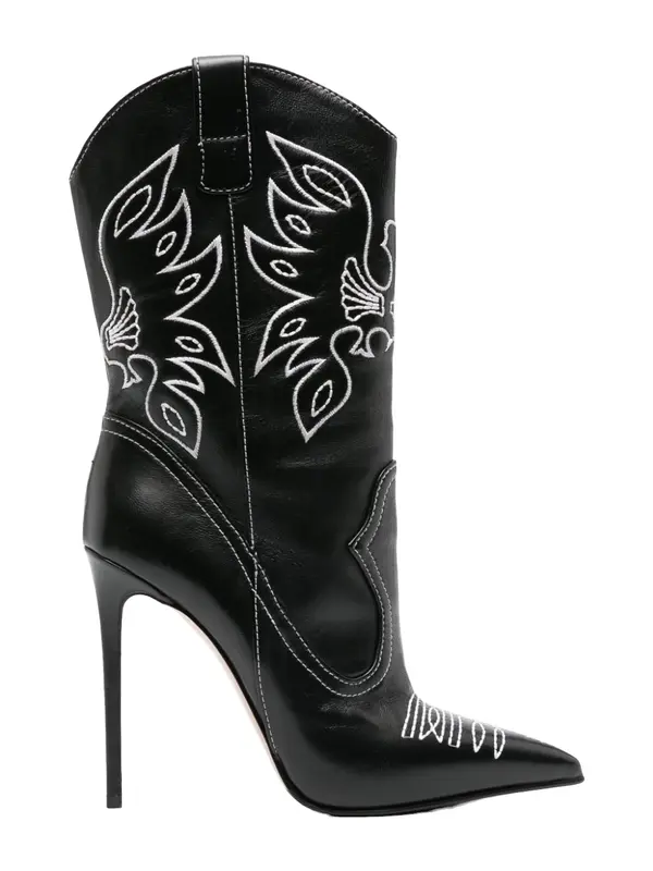 LE SILLA Eva 120mm Cowboy Boots - Black