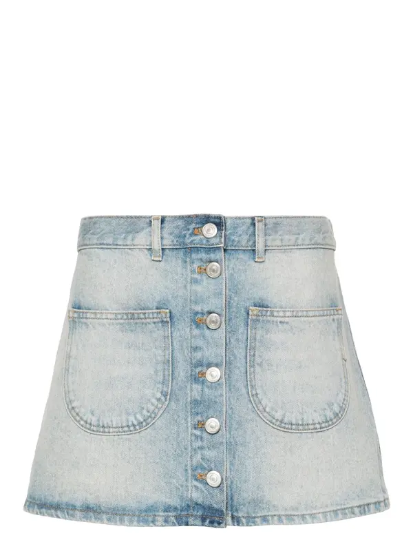 COURREGES Mini Denim Skirt - Blue