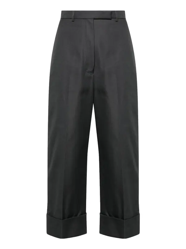 Thom Browne High-waisted Canvas Trousers - Grey
