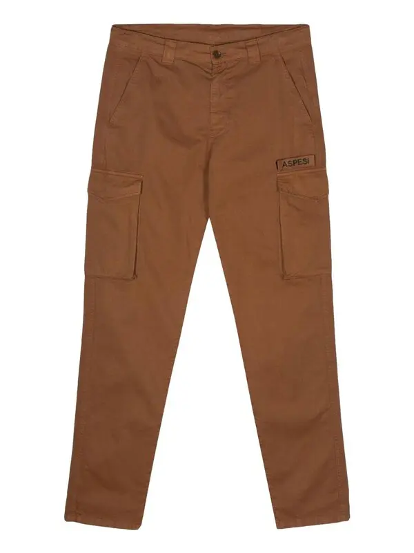 Aspesi Cotton Cargo Trousers - Brown