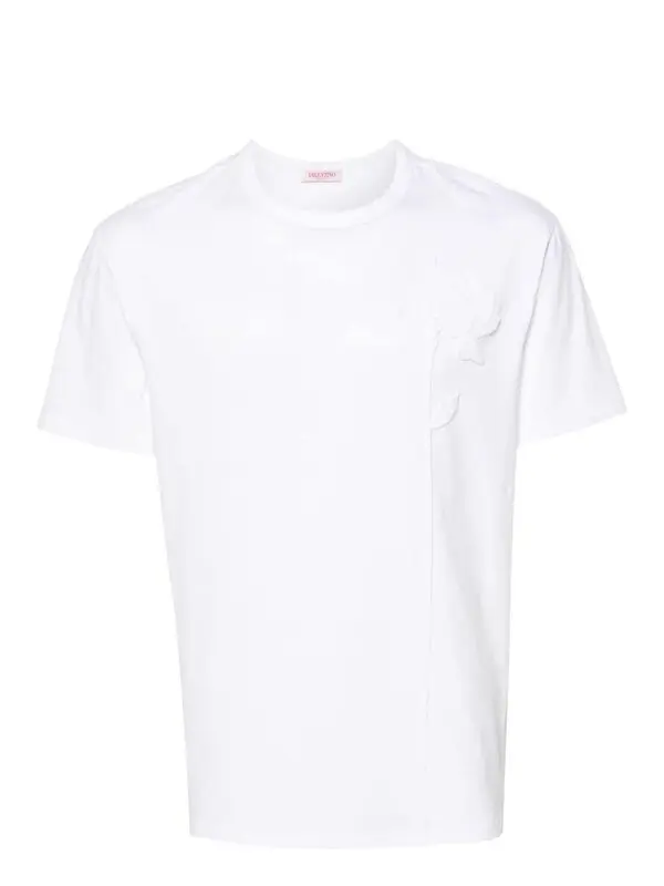 Valentino Garavani Floral-embroidered T-shirt - White