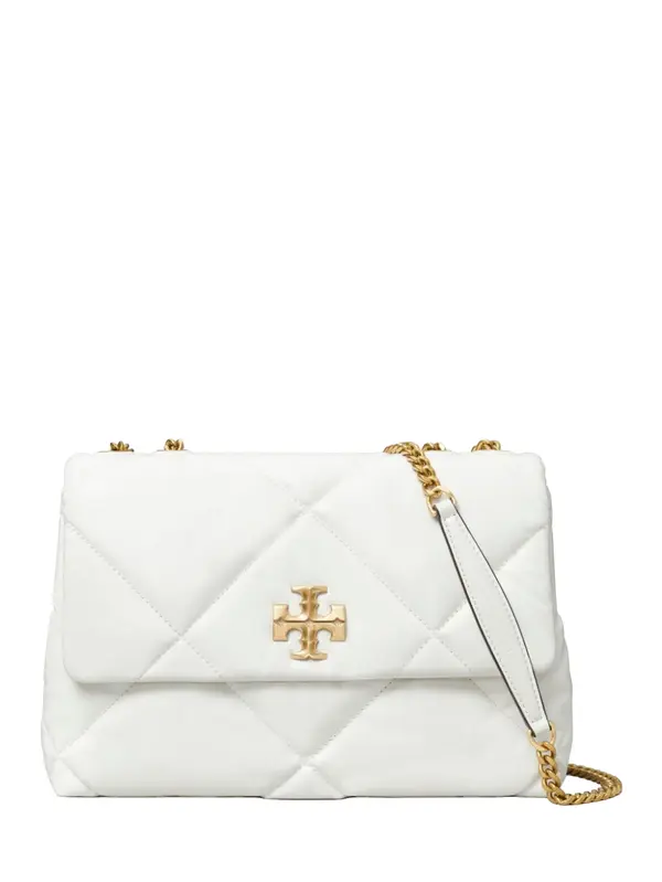 Tory Burch Kira Diamond-quilted Convertible Shoulder Bag - White