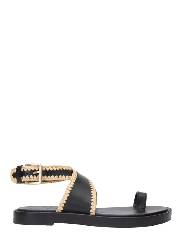 3.1 Phillip Lim Naya Raffia Sandals - Black