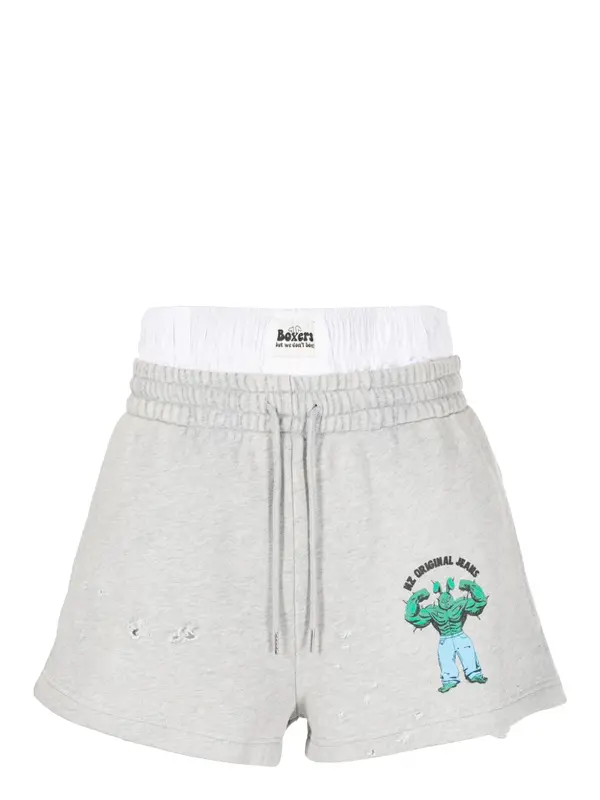 Natasha Zinko Drawstring Track Shorts - Grey