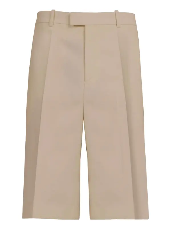 FERRAGAMO Pressed-crease Bermuda Shorts - Neutrals