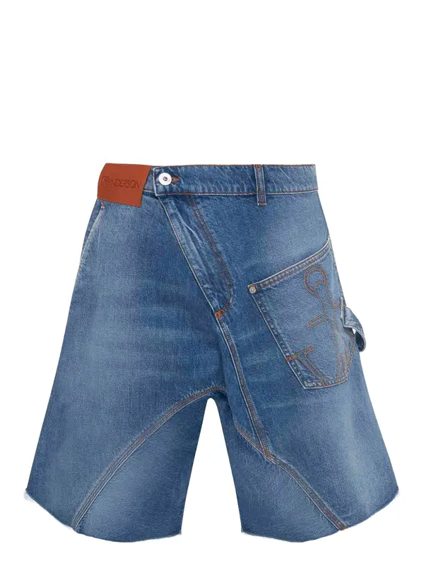 JW Anderson Twisted Denim Shorts - Blue