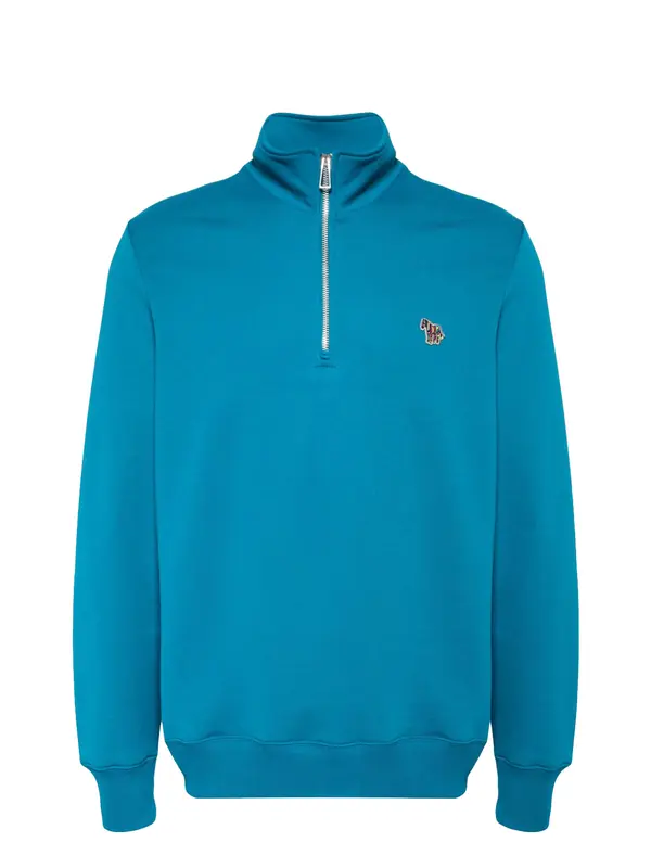 Paul Smith Zebra Logo-appliqué Sweatshirt - Blue