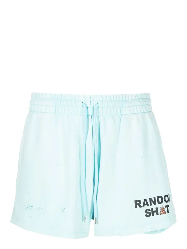 Natasha Zinko Cotton Track Shorts - Blue