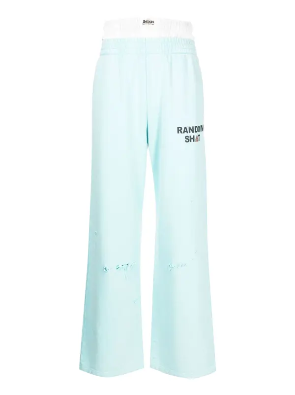 Natasha Zinko Random Cotton Track Pants - Blue