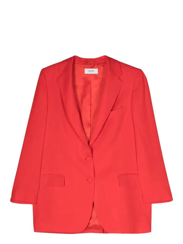 SAULINA Antonia Single-breasted Blazer - Red