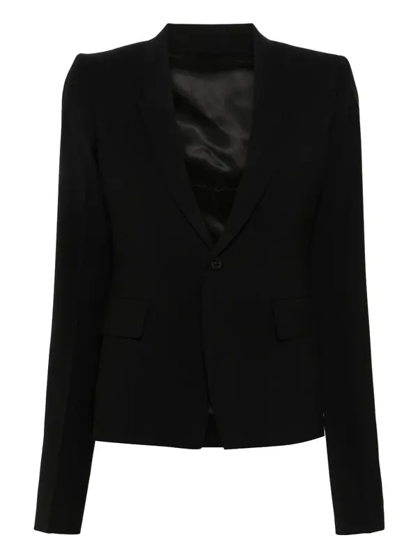 Rick Owens Wool Single-breasted Blazer - Black