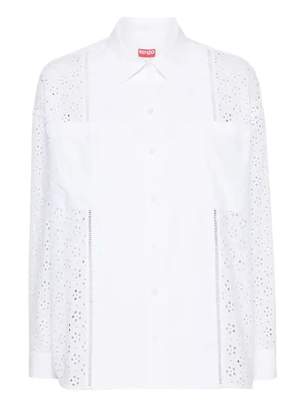 Kenzo Broderie Anglaise Shirt - White