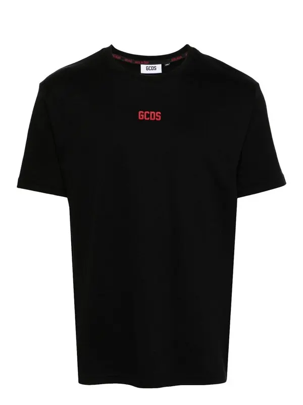 Gcds Logo-print Cotton T-shirt - Black