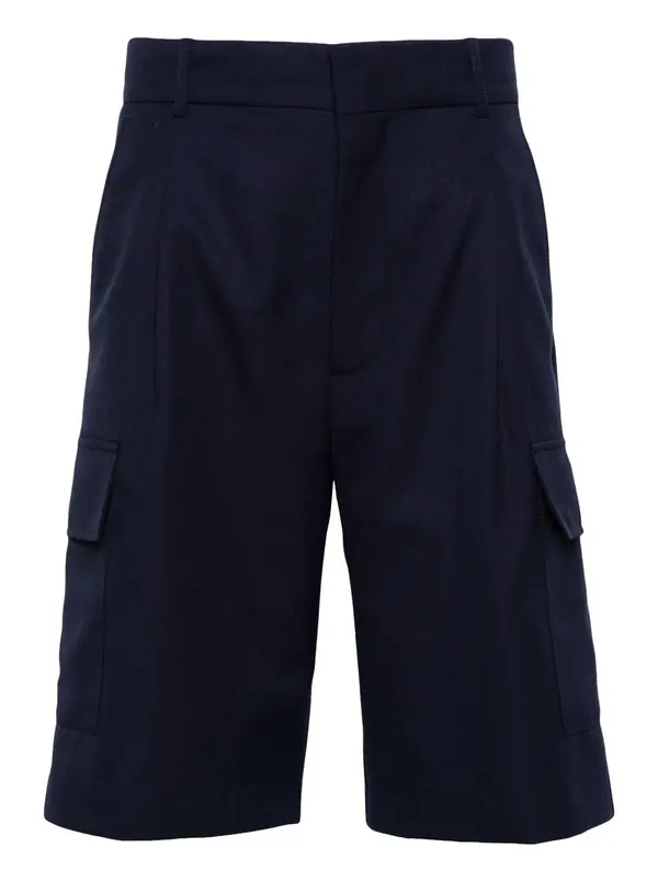 Drole De Monsieur Twill Cargo Shorts - Blue