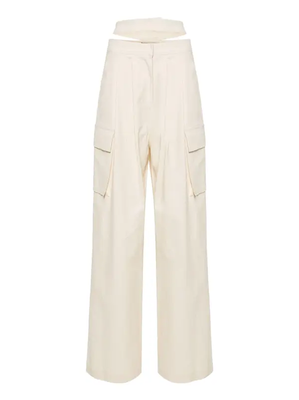 ANDREĀDAMO High-waisted Wide-leg Trousers - Neutrals