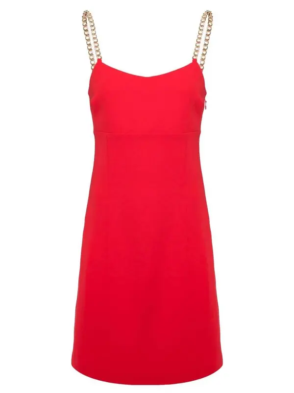 Michael Kors Embellished Crepe Slip Dress - Red