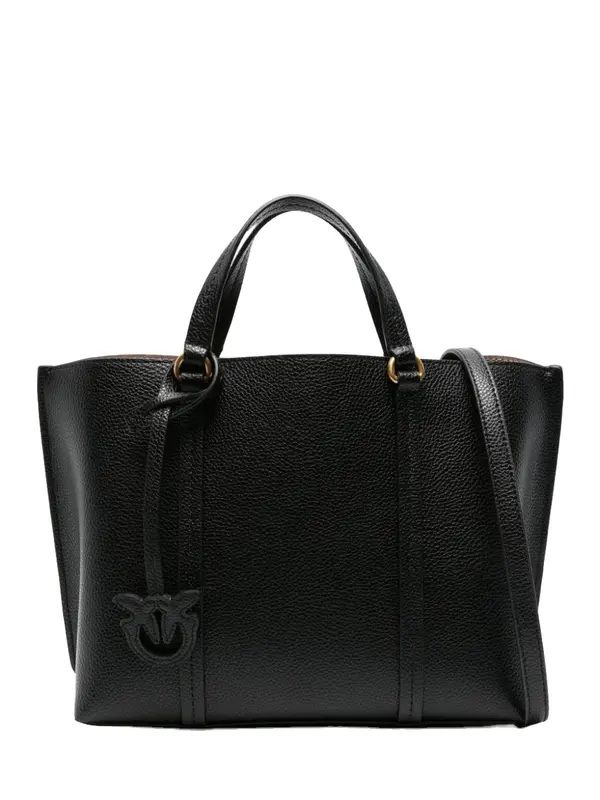 Pinko Carrie Leather Tote Bag - Black