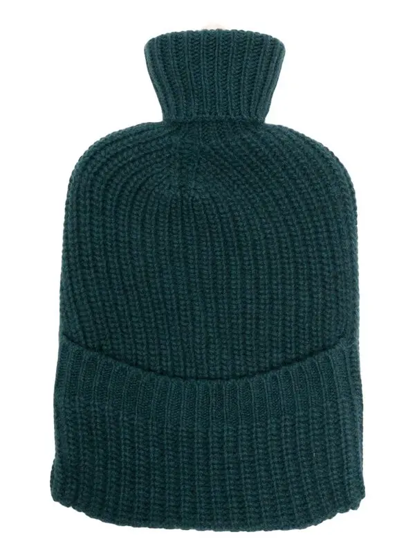 Johnstons Of Elgin Ribbed Cashmere Hot Water Bottle - Green
