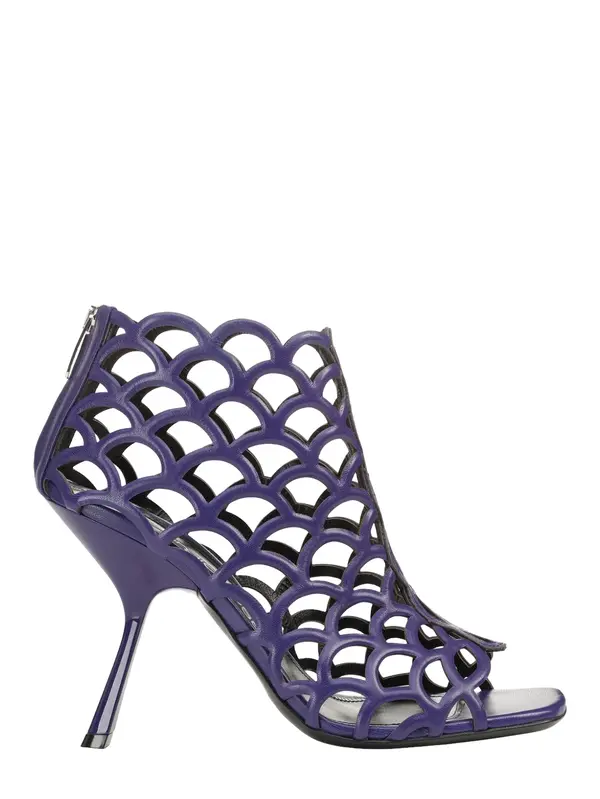 SERGIO ROSSI Mermaid Leather Cage Sandals - Blue
