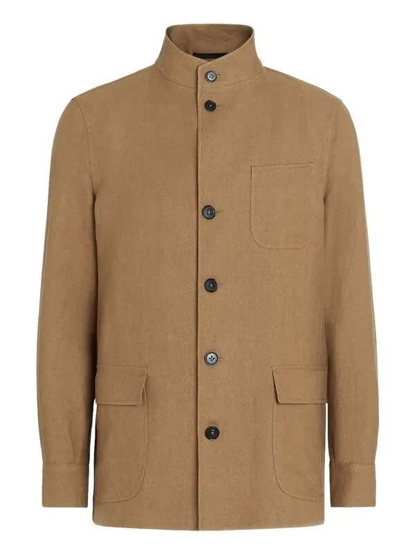 Zegna Tailored Linen-wool Chore Jacket - Brown