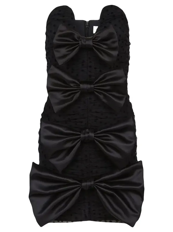 Nina Ricci Bow-detail Bustier Minidress - Black