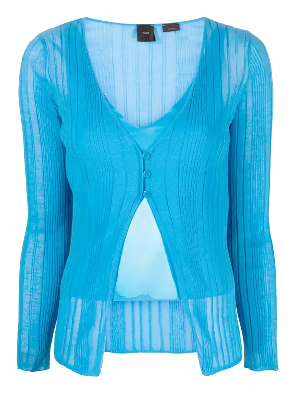Pinko Legend Semi-sheer Cardigan - Blue