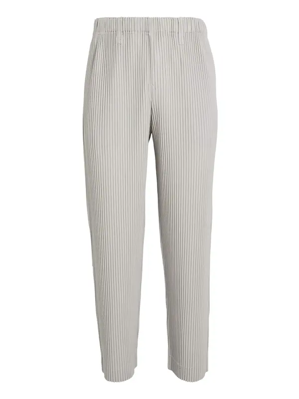 Issey Miyake Pleated Slim Trousers - Grey