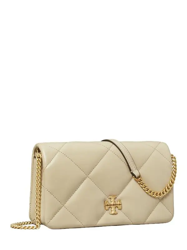 Tory Burch Kira Diamond Quilt Crossbody - Light Stone