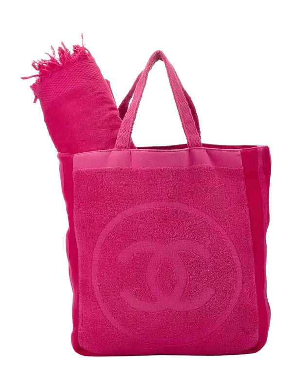 Chanel Terry Cloth Beach Set - Pink
