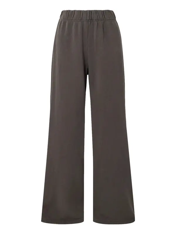 LES TIEN Cotton-jersey Flared Track Pants - Gray