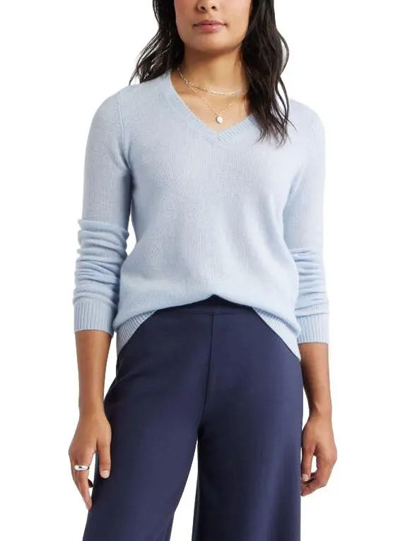 Caslon Cashmere V-neck Sweater - Blue Thread