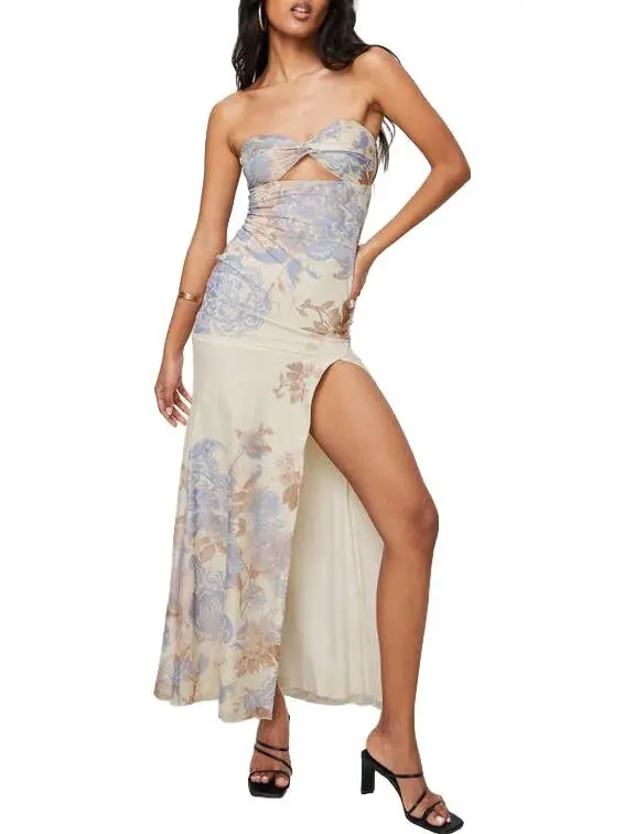 Princess Polly Kyanne Strapless Cutout Maxi Dress - Cream