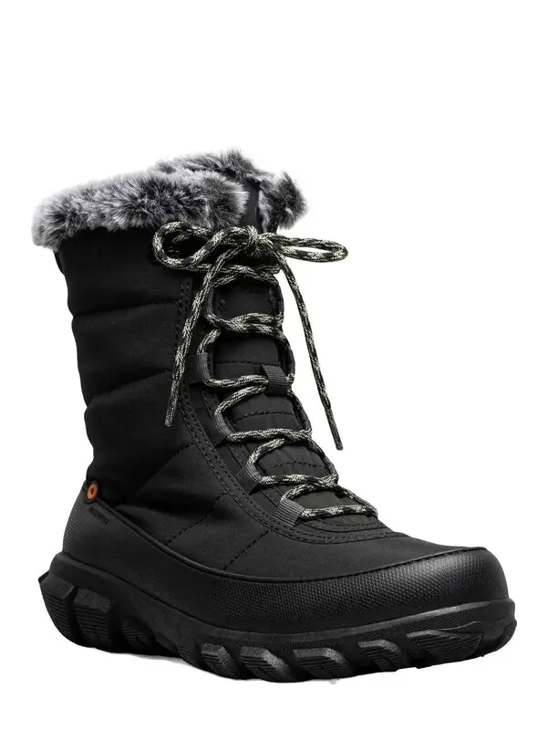 Bogs Cedar Quilted Waterproof Boots - Black