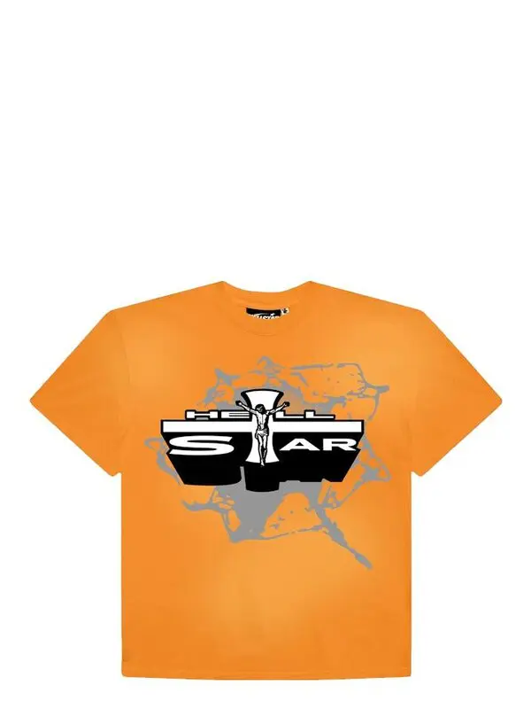 HELLSTAR Jesus T-shirt - Orange