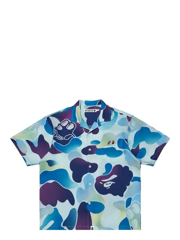 A BATHING APE X Bored Ape Yacht Club Hawaiian Shirt - Blue