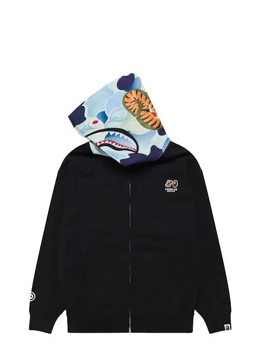 BAPE X Bored Ape Yacht Club Shark Full Zip Hoodie - Black