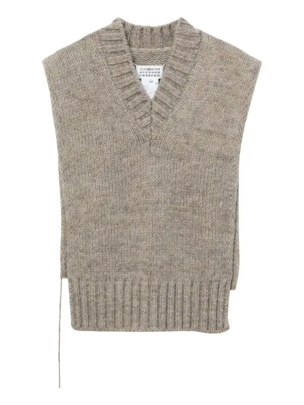 MAISON MARGIELA Botanical Dye Knit Vest - Brown